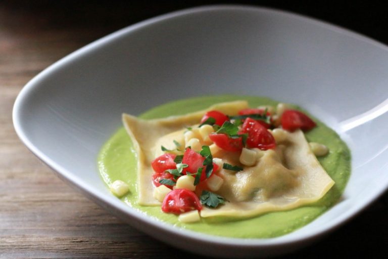 Spring Pea and Sweet Corn Ravioli | Joanie Simon