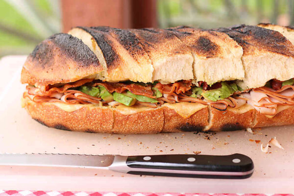 Turkey Bacon Avocado Grilled Cheese Sub | Joanie Simon