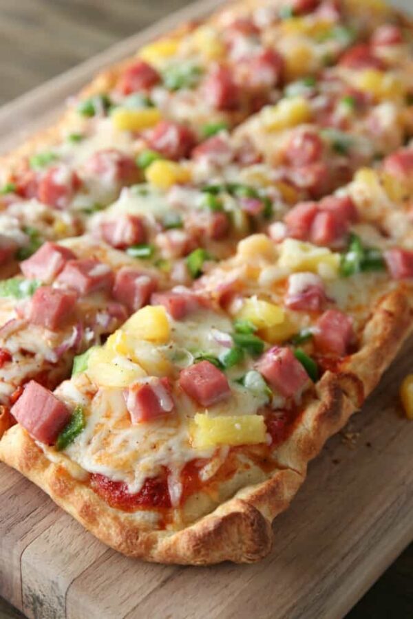 Leftover Ham Holiday Hawaiian Pizza | Joanie Simon