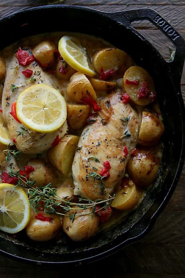 Preserved Lemon Chicken Skillet | Joanie Simon